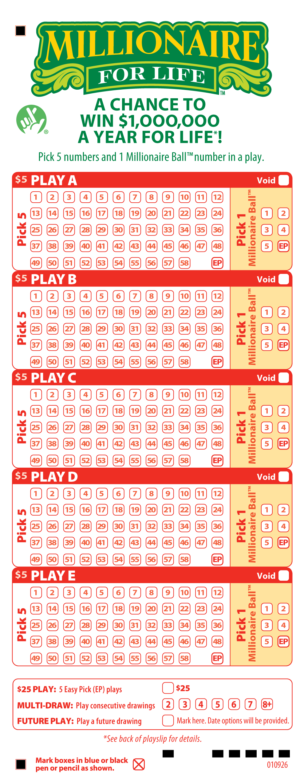 MILLIONAIRE FOR LIFE™ Info & Past Winning Numbers | Virginia Lottery